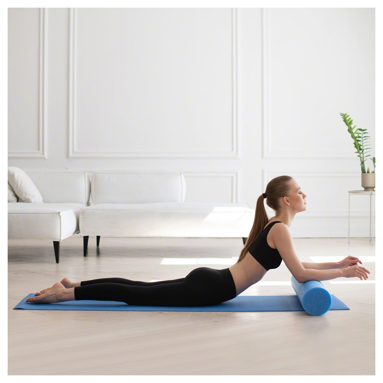 Yoga Rolle, ø 15 cm x 90 cm, blau günstig online kaufen | Sport-Tec