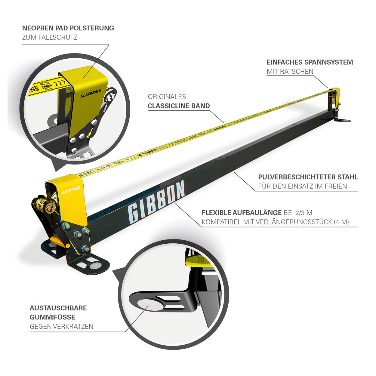 GIBBON Slackrack-Set Classic, 2-tlg. günstig online kaufen | Sport-Tec