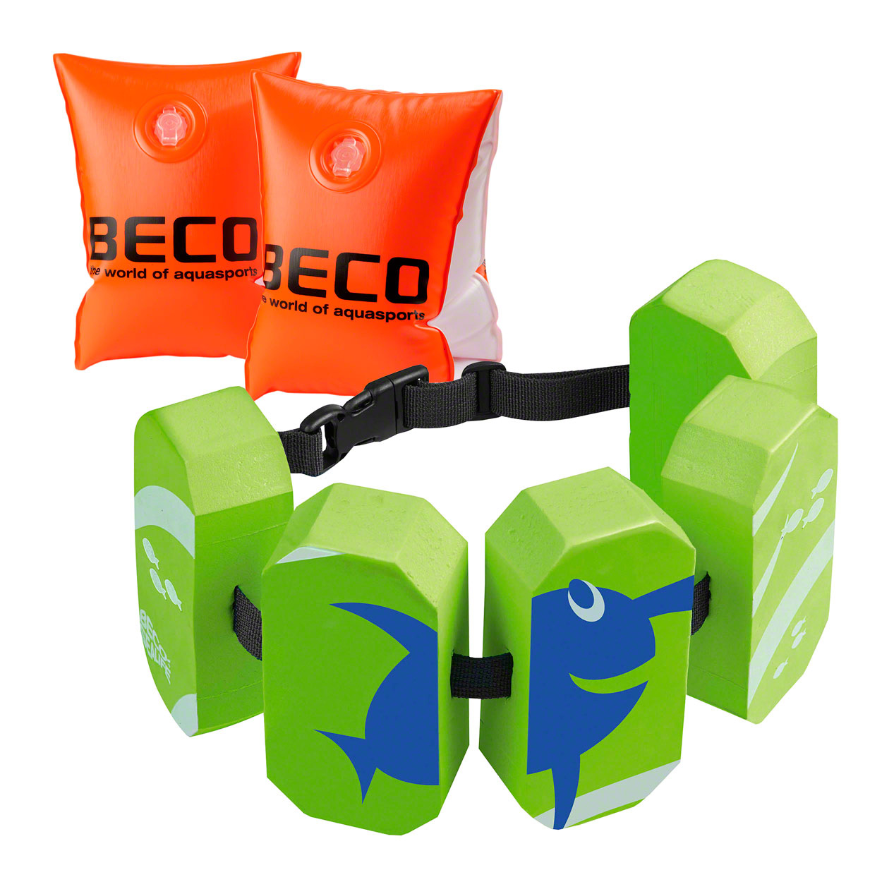 BECO-SEALIFE Schwimmgürtel 5-Block 19-30 kg + BECO Schwimmflügel 19-30 ...