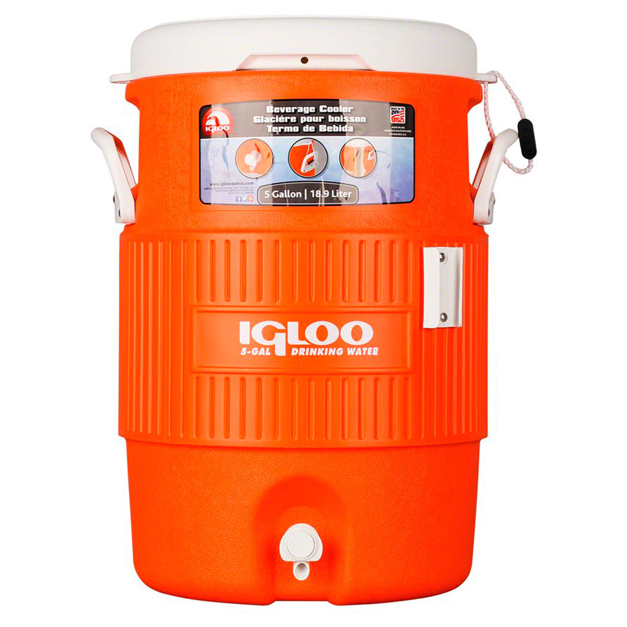 Igloo Getränkebehälter mit Zapfhahn, 5 Gallon Seat Top 18,9 l günstig online kaufen | Sport-Tec