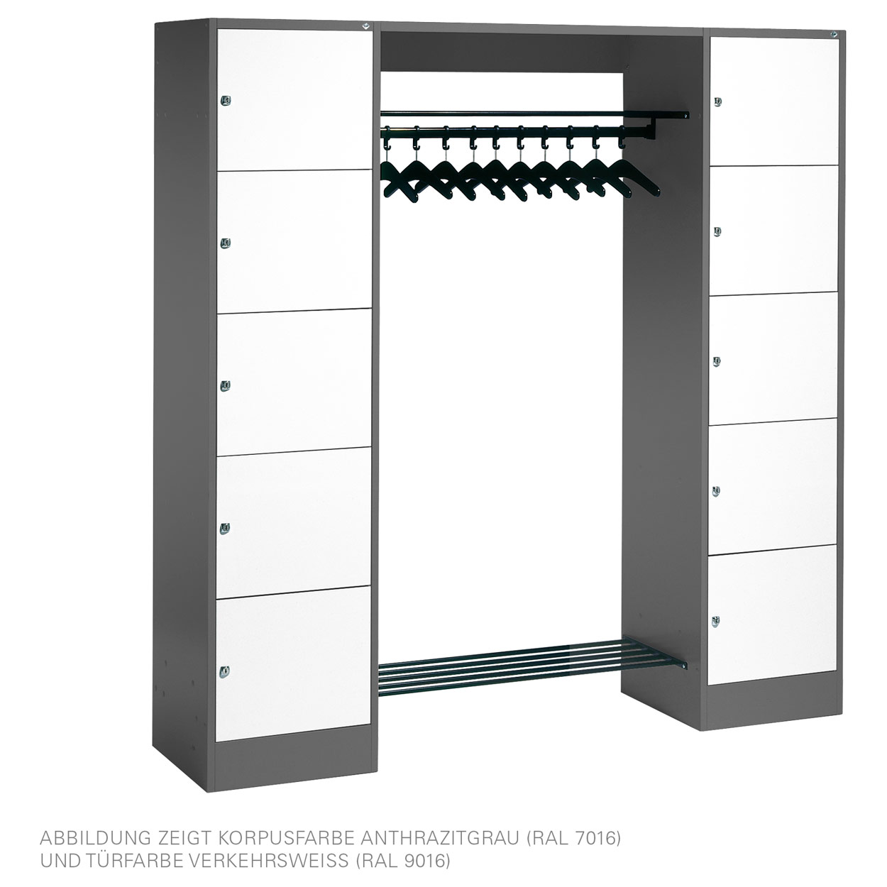 Offene Garderobe für 10 Personen, HxBxT 195x187x48 cm - jetzt kaufen ...