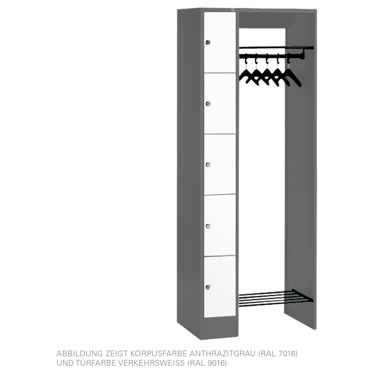 Offene Garderobe für 5 Personen, HxBxT 195x74x48 cm - jetzt kaufen ...