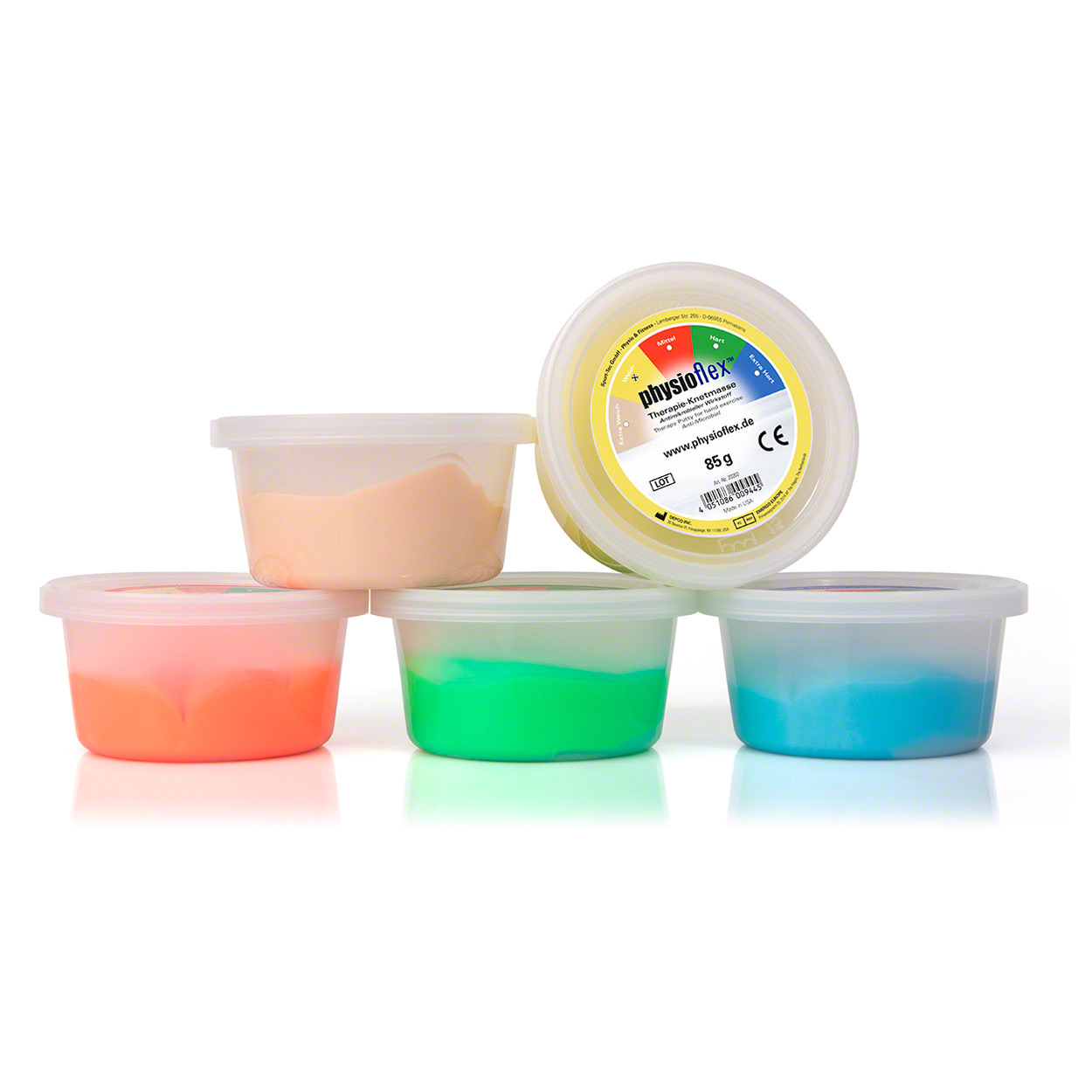 Physioflex Therapie-Knetmasse-Set, 5-tlg., 85 g, je 1x extra weich ...