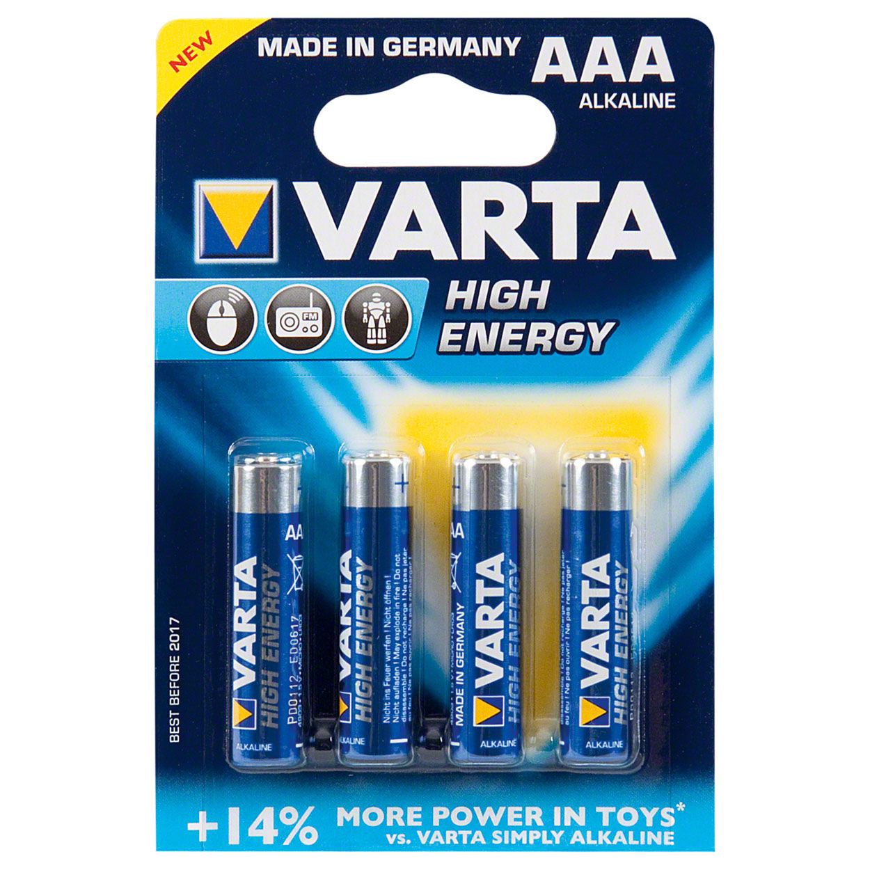 VARTA Micro High Energy Batterien, 1,5 V AAA, 4 Stück - jetzt kaufen ...