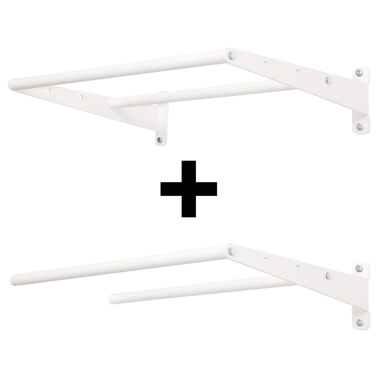 Wandhalterung Set, 130 cm, 2 Auflagestäben, Basis- und ...